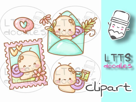 Clipart Snail Mail PNG Instant Download Image Happy Mail - Etsy Australia