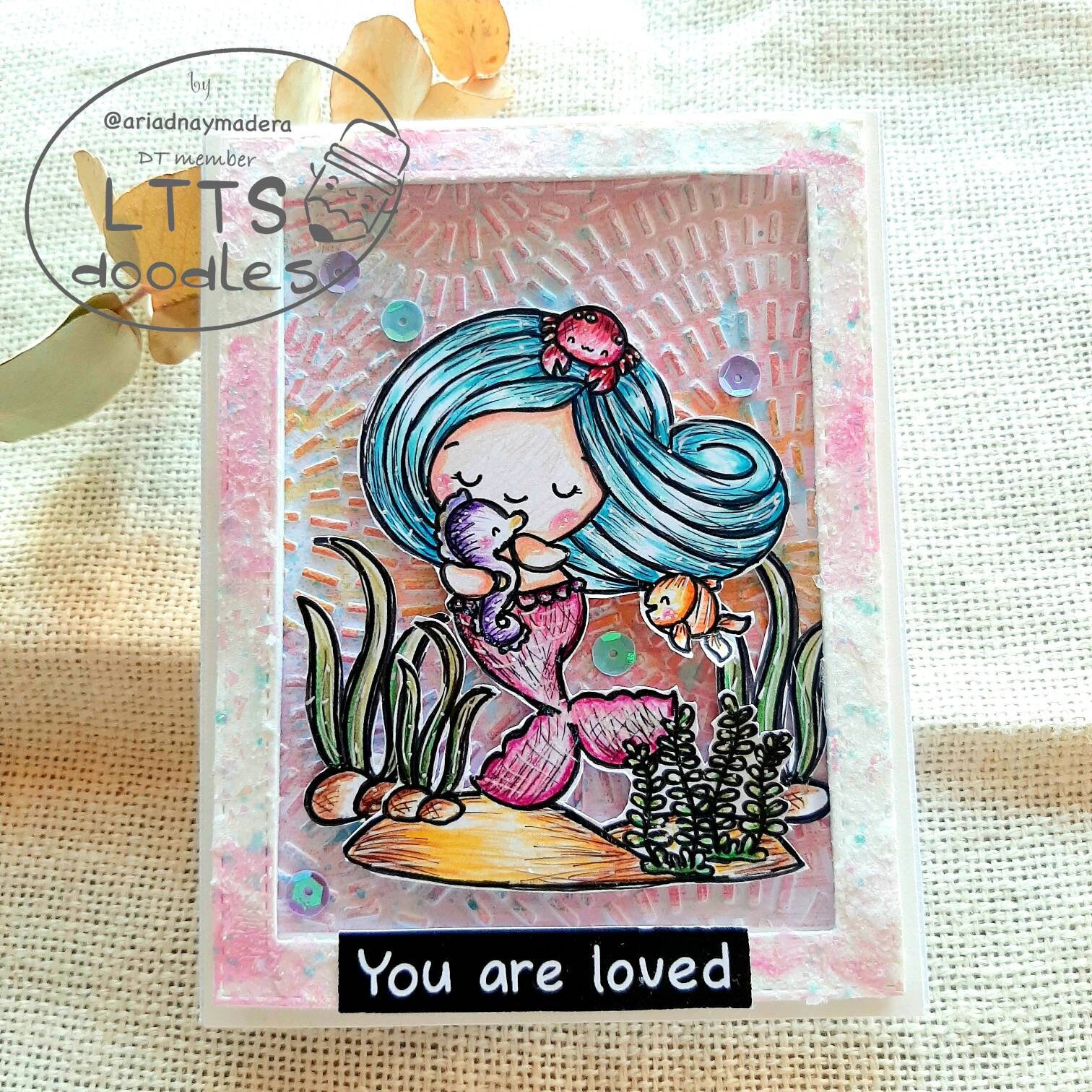 PNG Mermaid and Friends Digi Stamp, Sea Coloring Page, Summer Kids ...