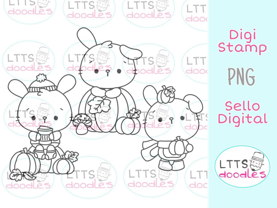 PNG Pumpkin Patch Digi Stamps, PNG Instant Download Image, Fall Digi ...