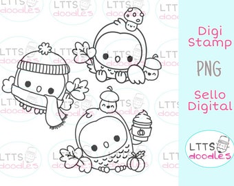 Cute Owl Stamp | Etsy