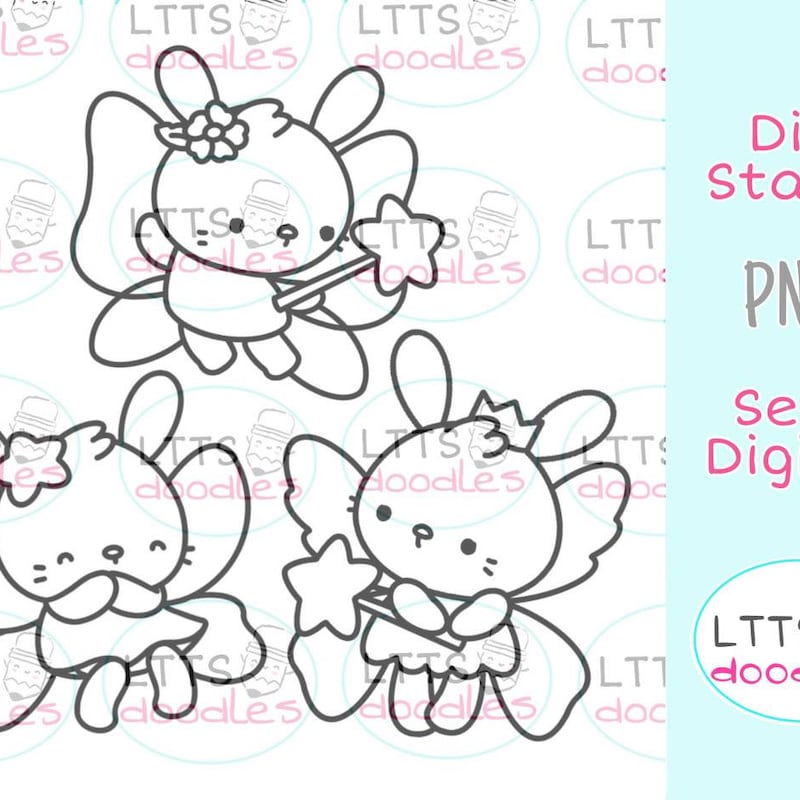 Fairy Digi Stamps - Etsy