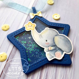 PNG Elephant Star Digi Stamp, Coloring Page, Kids Crafts, PNG Instant ...