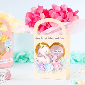 PNG Swan and Babies Digi Stamp, Mother's Day Coloring Page, Spring Kids ...