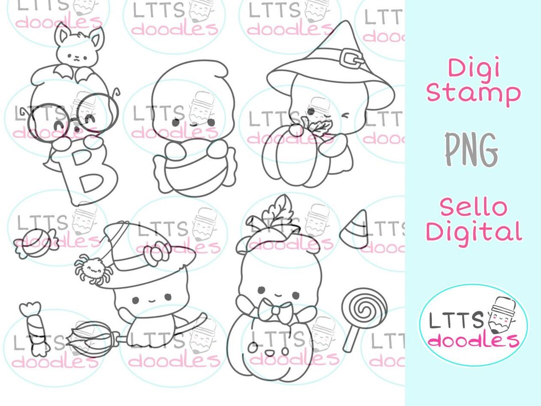 PNG Boo - Ghosts Digi Stamps, PNG Instant Download Image, Halloween ...