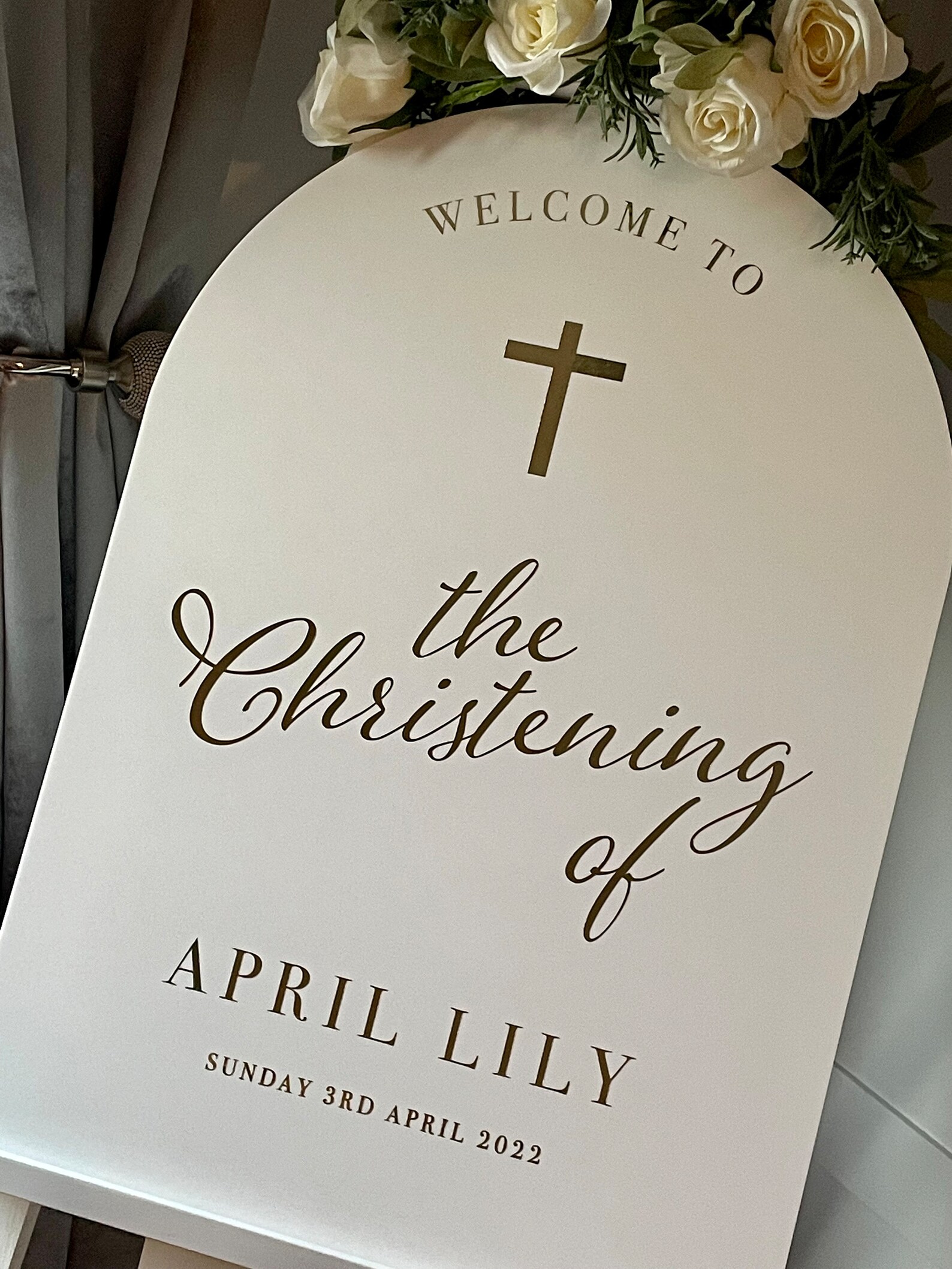 A0 Personalised Acrylic Christening Sign Event Signage - Etsy