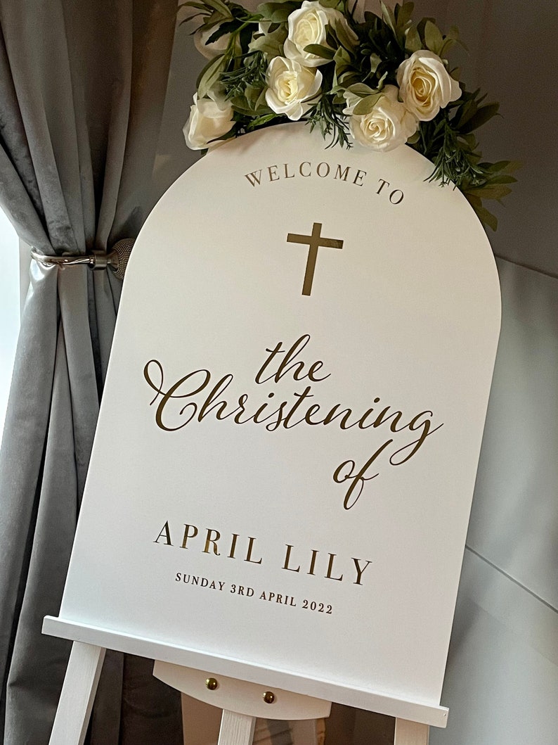 A0 Personalised Acrylic Christening Sign Event Signage - Etsy