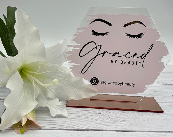 Personalised Acrylic Social Media Signs, Small Business Signage, Social ...