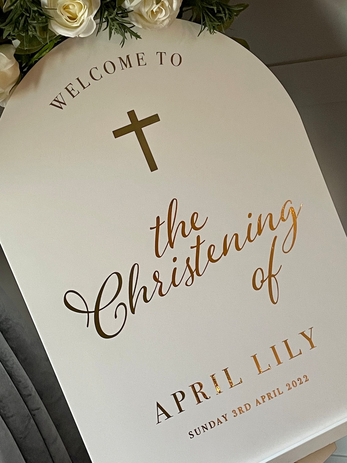 A0 Personalised Acrylic Christening Sign Event Signage - Etsy