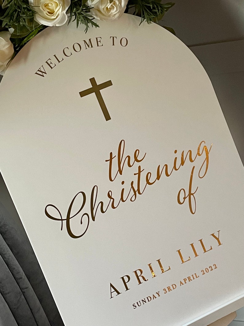 A0 Personalised Acrylic Christening Sign Event Signage - Etsy