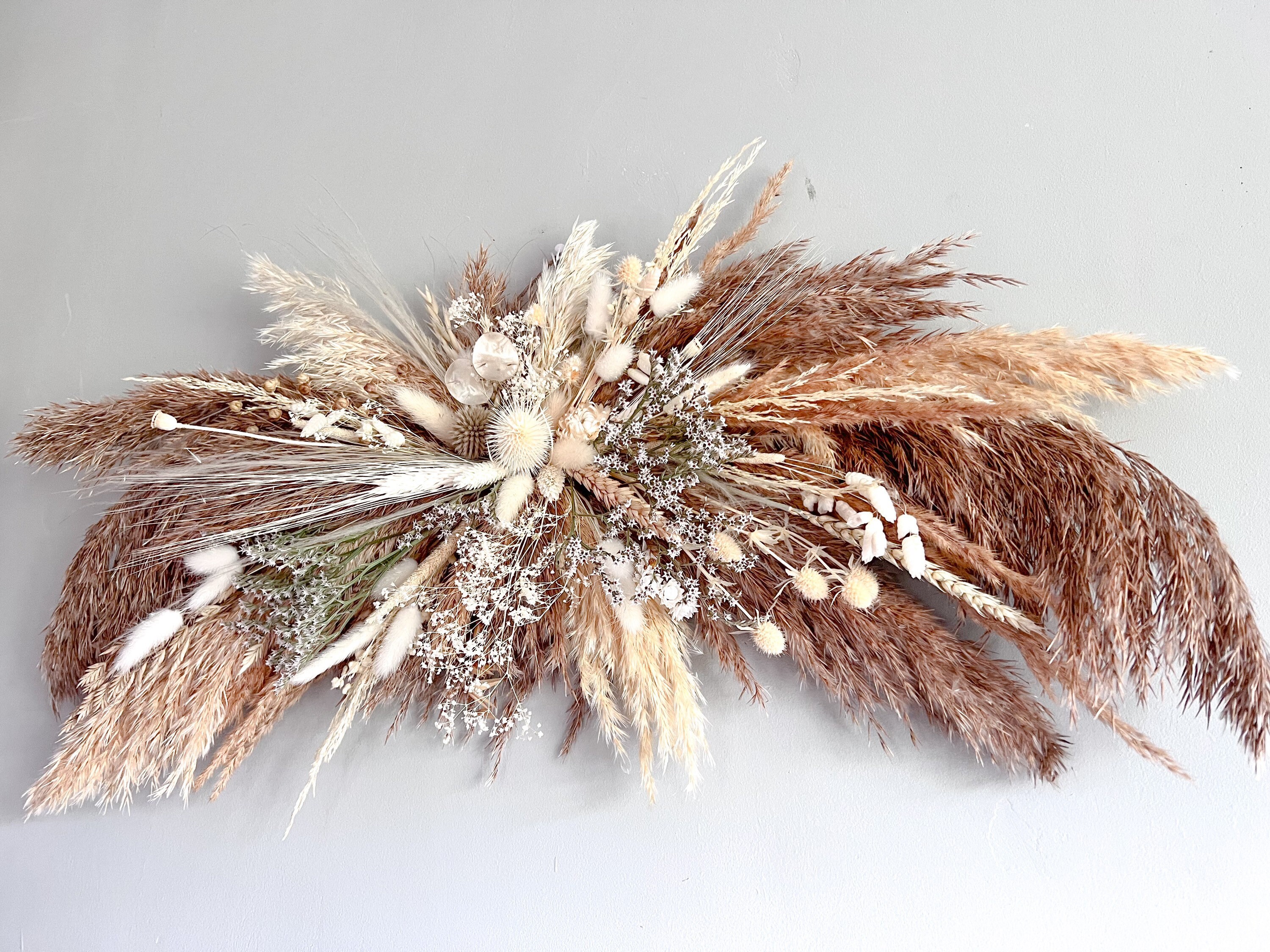Dried Floral Wall Hanging, Flower Wall Decor - Etsy