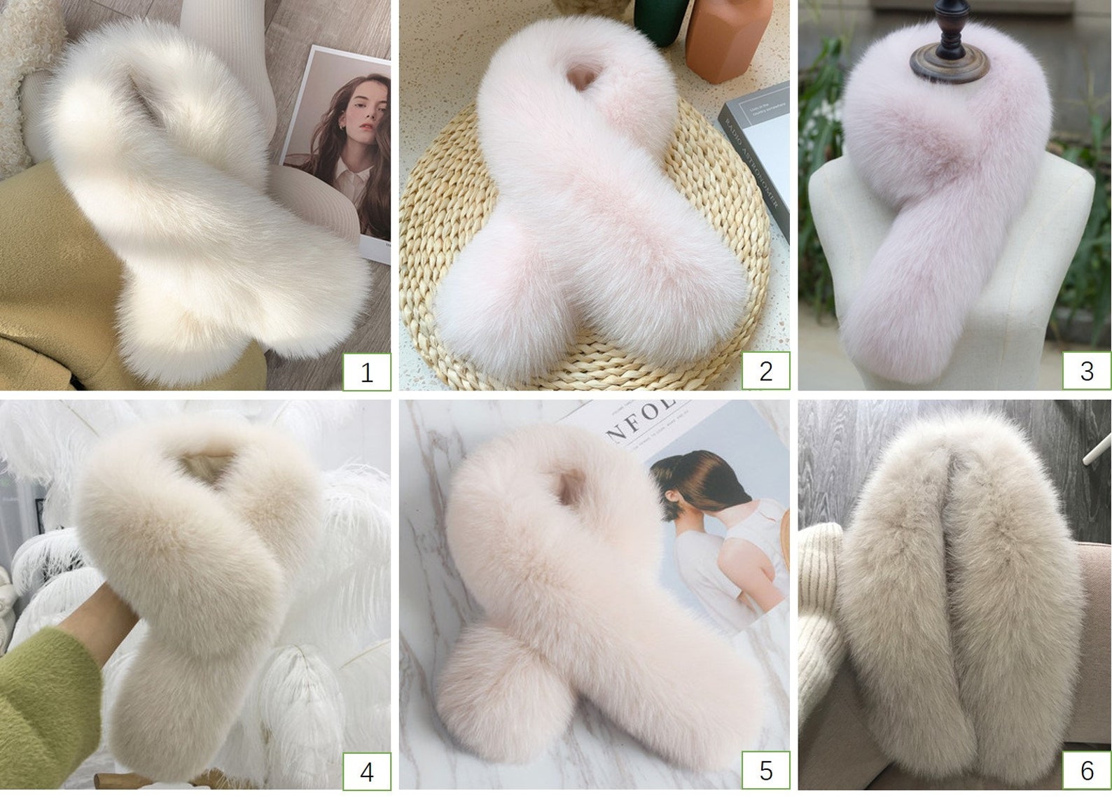 Real Fox Fur Collar Luxury Celebrity Fluffy Fur Collar Fur - Etsy