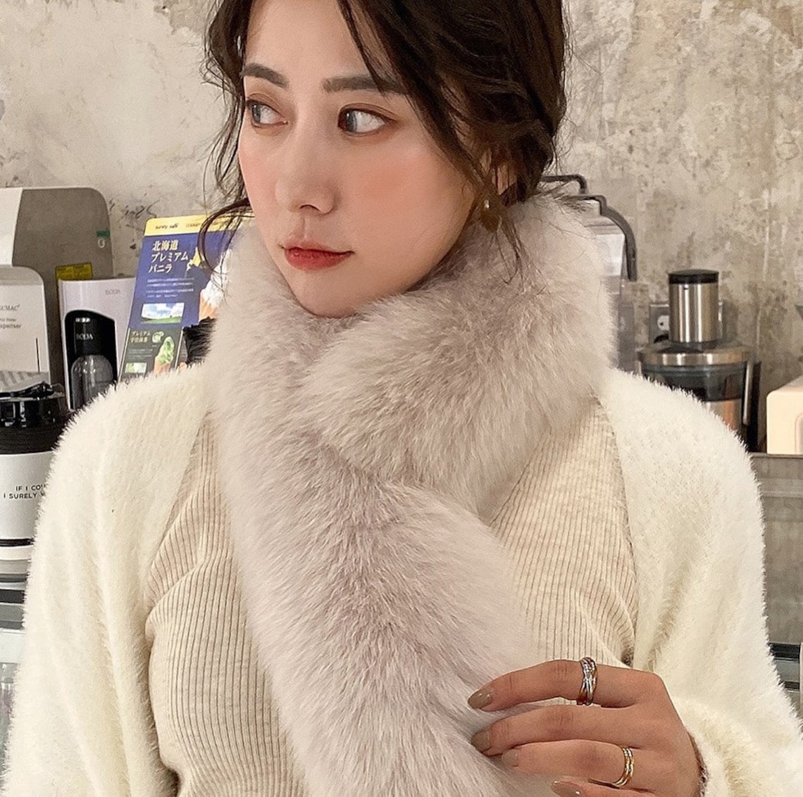 Real Fox Fur Collar Luxury Celebrity Fluffy Fur Collar Fur - Etsy