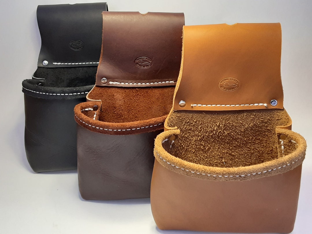 Handmade Leather Tool Belt Pouch: Full Grain Quality, Made in USA - Etsy