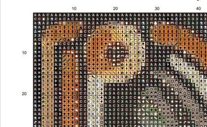 Cross Stitch Patterns, Modern Deco Art, Full Coverage Cross Stitch Pattern, Instant Download PDF ...