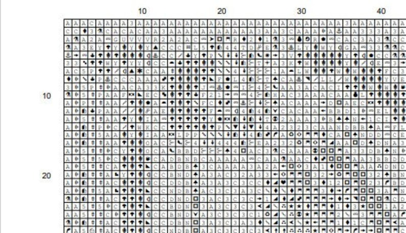 Cross Stitch Patterns, Modern Deco Art, Full Coverage Cross Stitch Pattern, Instant Download PDF ...