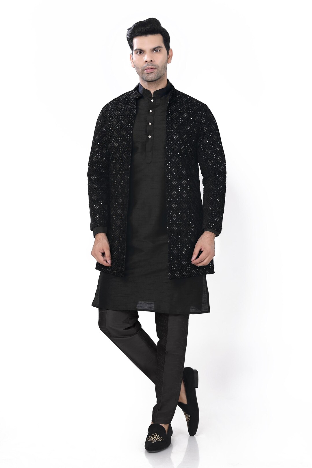 Jodhpuri Blazer With Kurta Pyjama -next Business Day Dispatch From ...