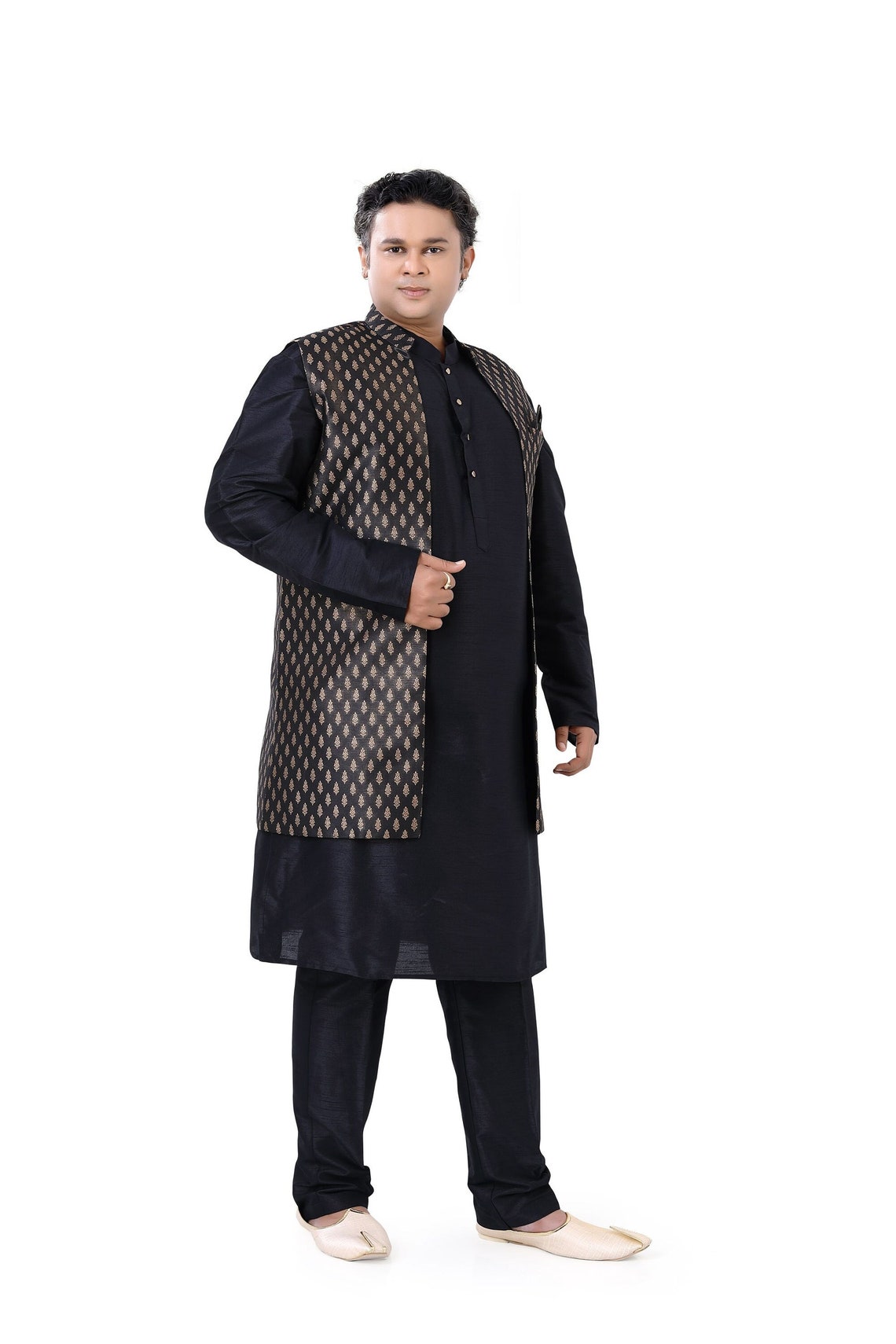 Plus Size Long Jacket With Kurta - Etsy