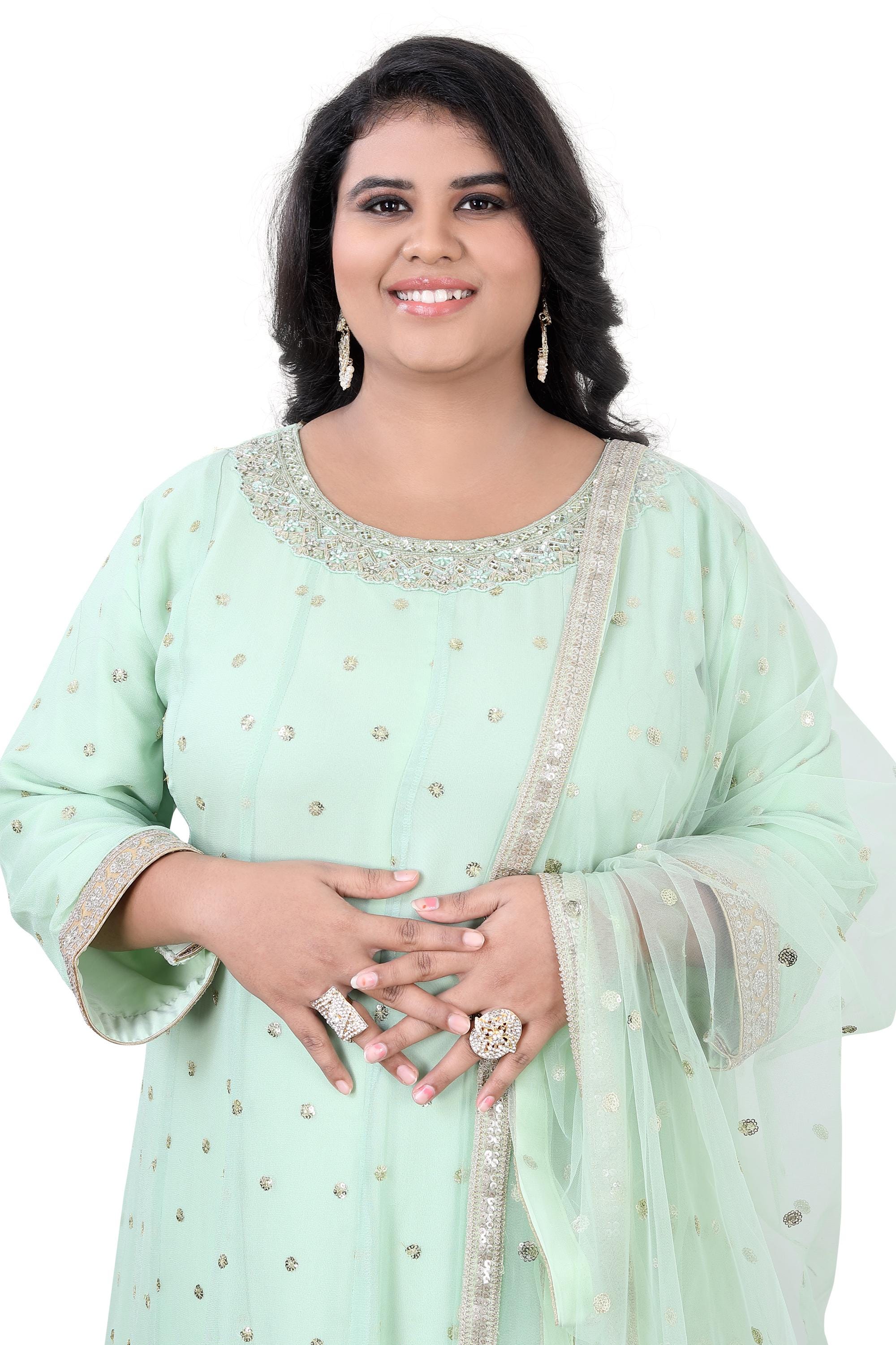 Plus Size Gown in Georgette- Next Business Day Dispatches From ...