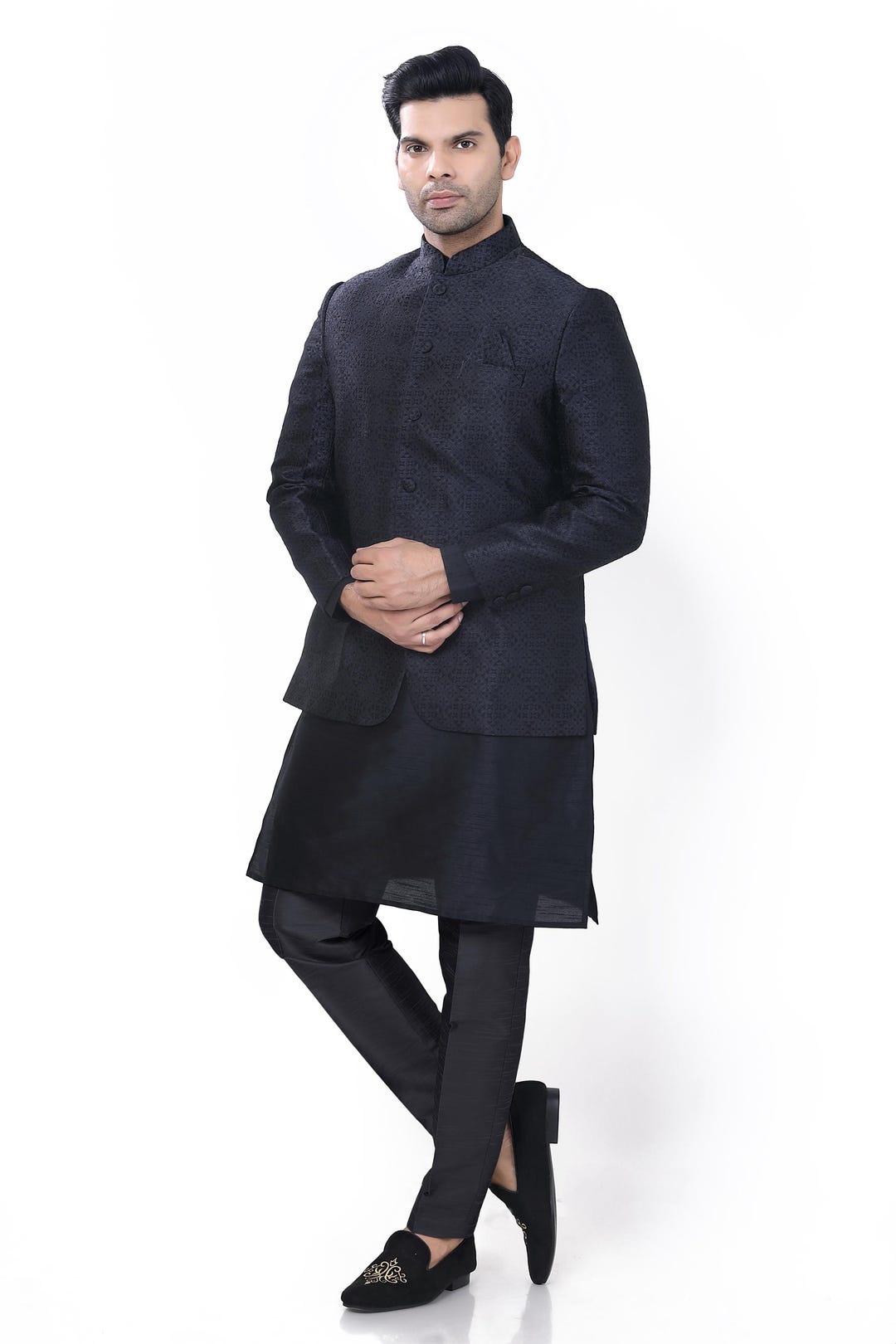 Jodhpuri Blazer With Kurta Pyjama -next Business Day Dispatch From ...