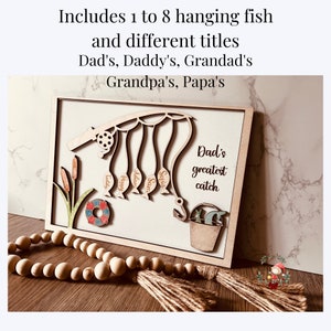 Dad's Greatest Catch, Fathers Day SVG, Glowforge Cut File, Grandpa's ...