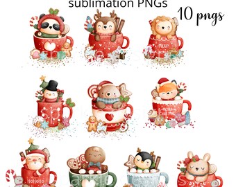 Watercolor Christmas Clipart Bundle Cozy Christmas Clipart - Etsy