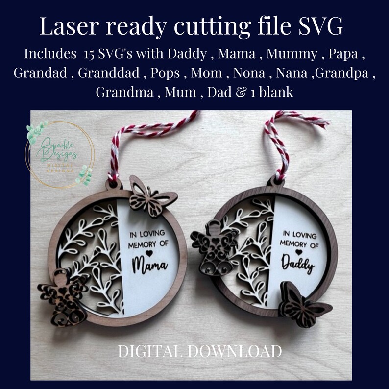 Laser Cutting Files SVG Memorial Bundle in Loving Memory - Etsy