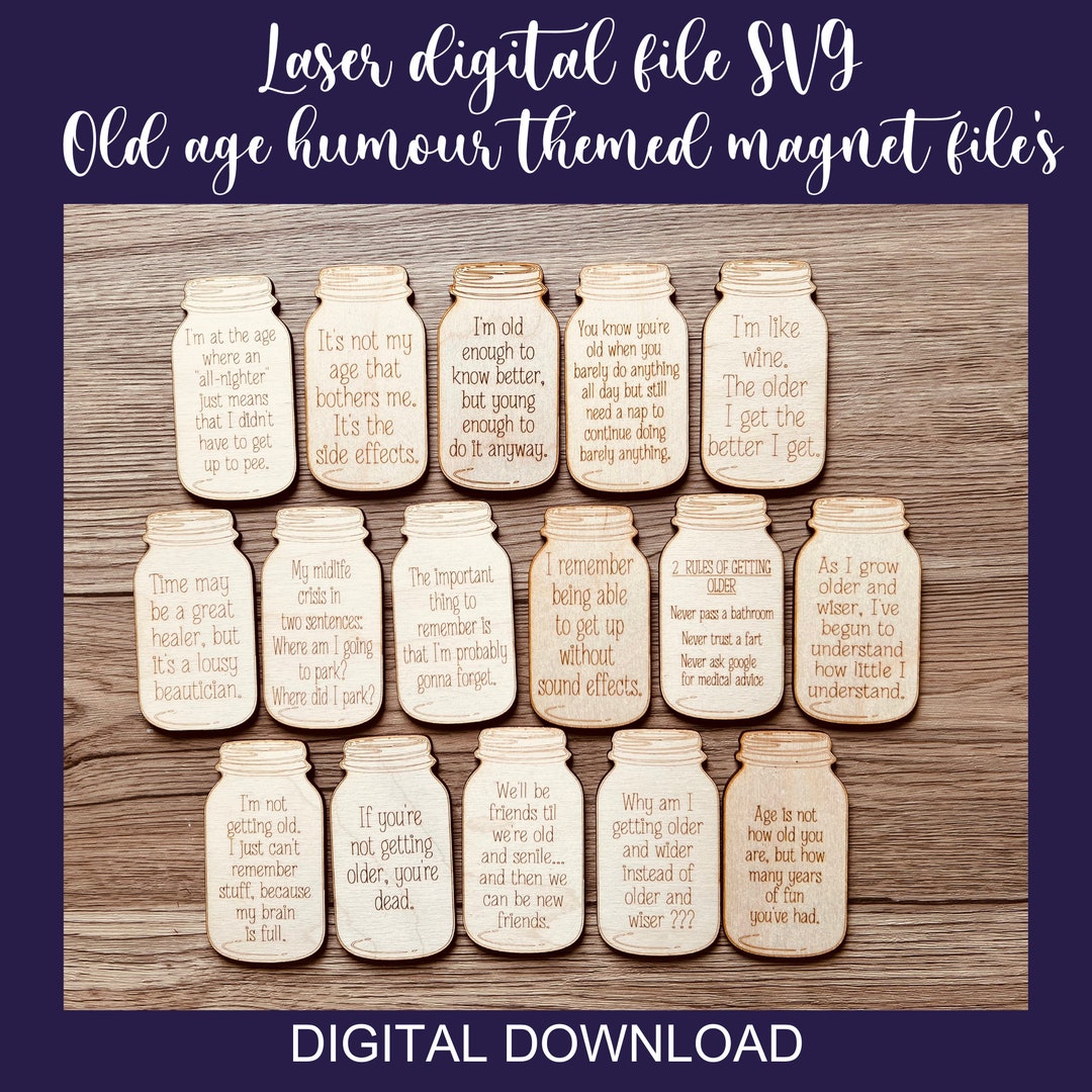 Fridge Magnets SVG, Glowforge Cut File,mason Jar Svg,funny Fridge ...