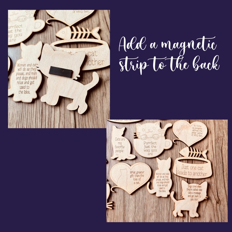 Cat Fridge Magnet SVG, Glowforge Cut File, Pet Cat SVG, Laser SVG ...