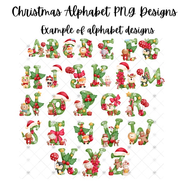 Christmas Alphabet - Etsy
