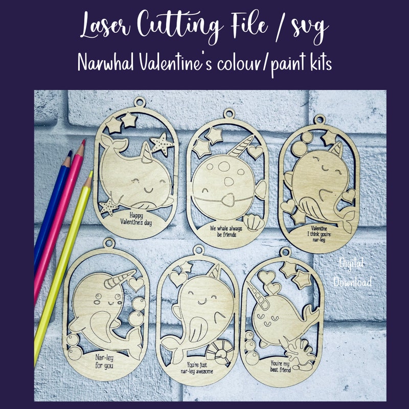 Narwhal Valentine - Etsy