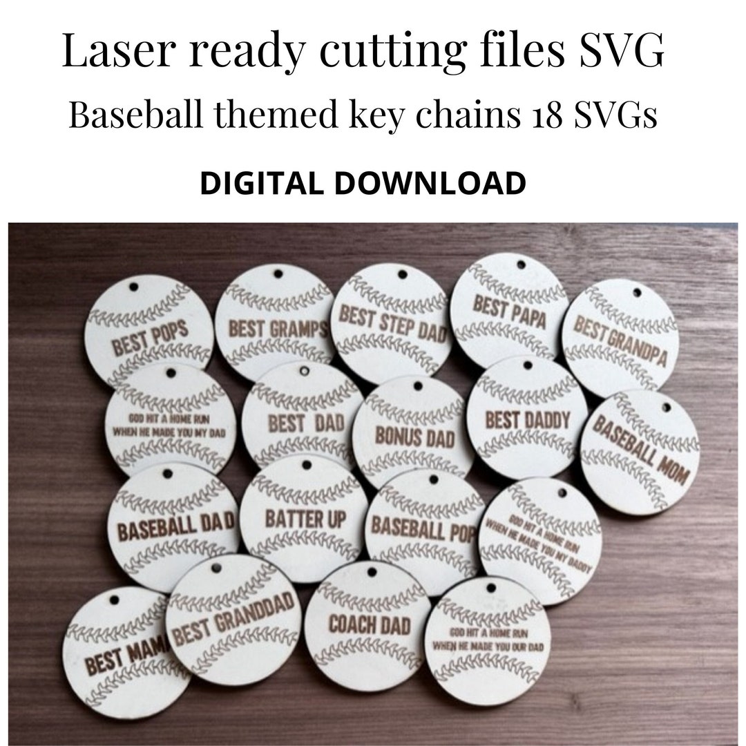 Baseball Mom, Laser Cut Files, Glowforge Svg, Softball Dad, Keychain ...