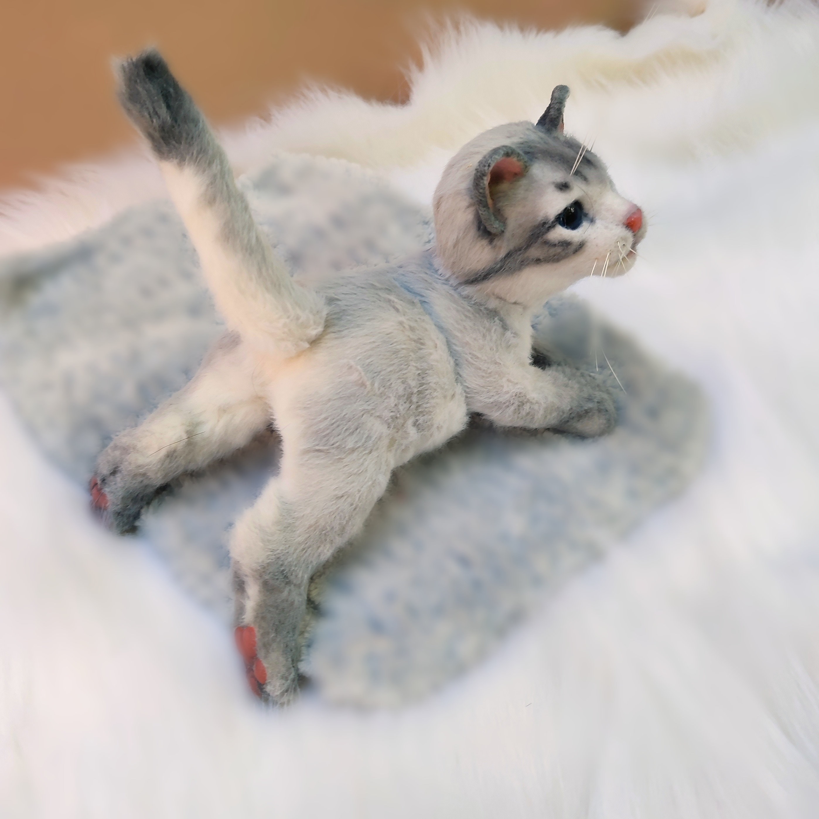 Little Kitty. Collectible Realistic Toy. Poseable Animals Toy by Photo ...