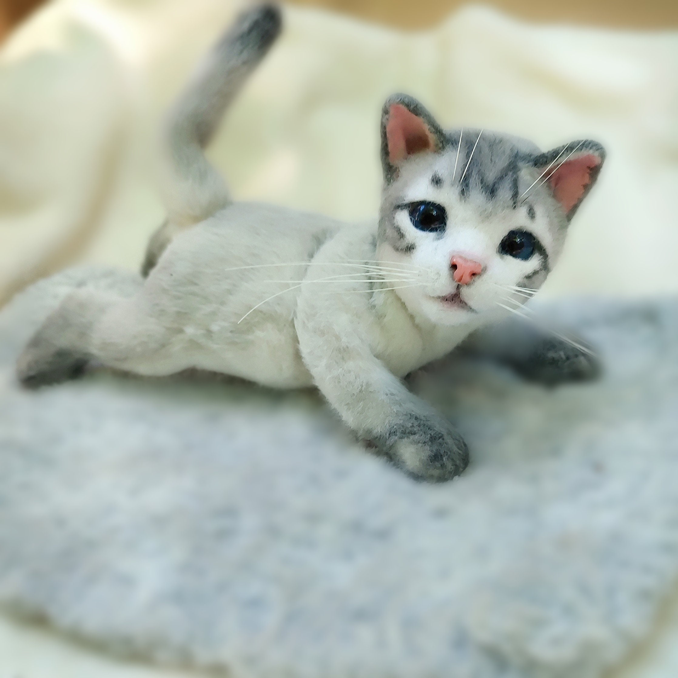 Little Kitty. Collectible Realistic Toy. Poseable Animals Toy by Photo ...