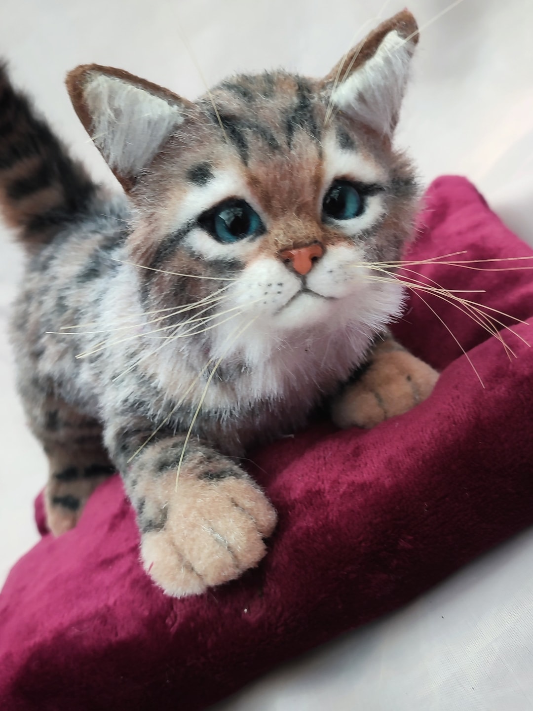 Realistic Plush Small Kitten Art Doll,soft Sculpture Pet Portrait, Cat ...