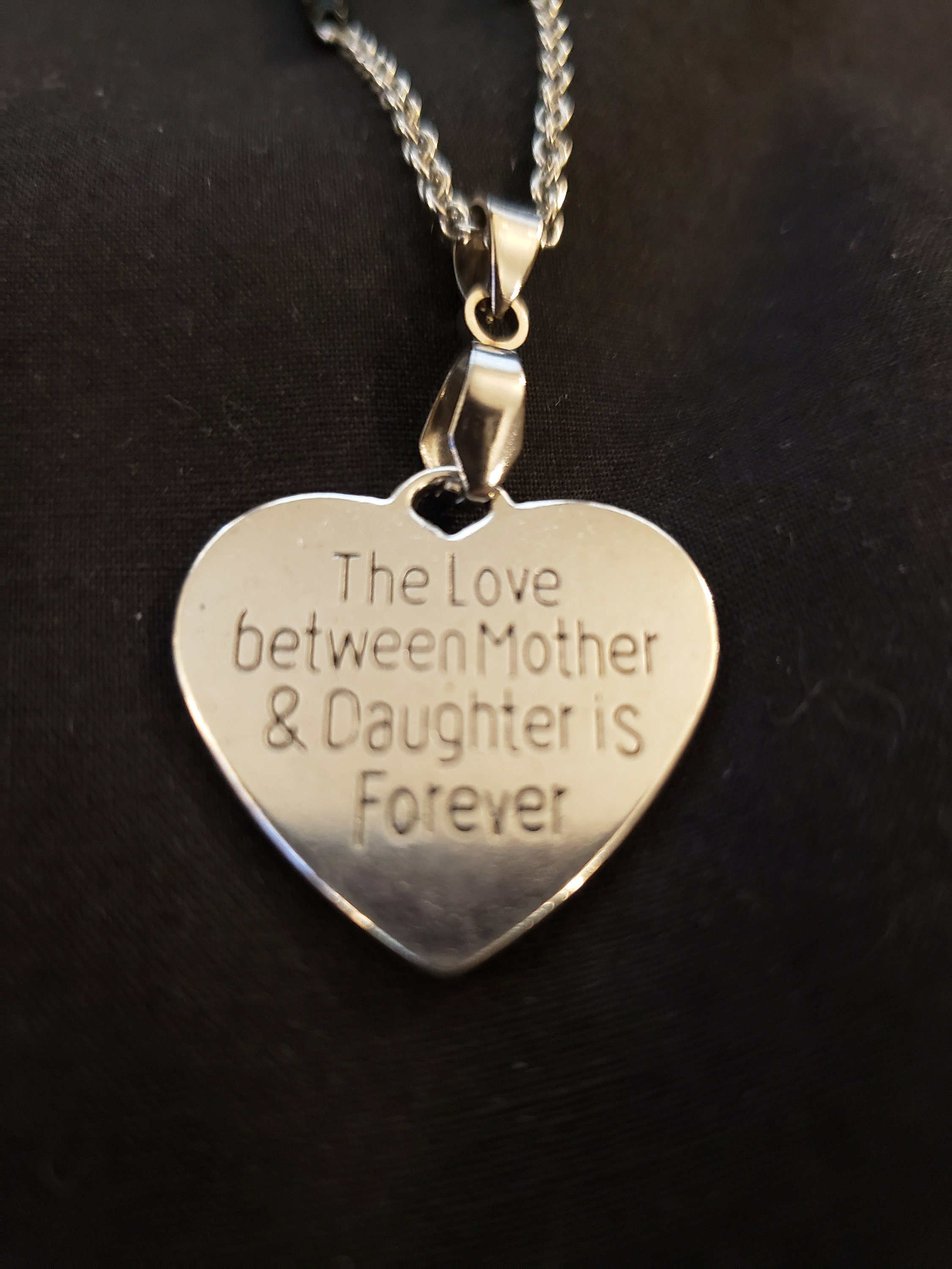 Beautiful Mother-daughter Heart Shaped Charm Necklace - Etsy UK