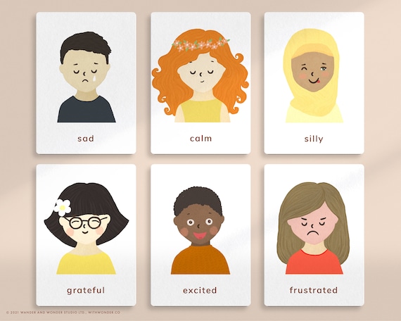 Digital Prints Digital Download Emotions Flashcards/Game Cards for ...