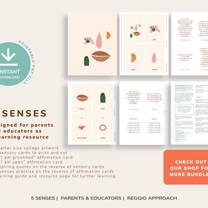 5 Senses Prompt Cards Printable Abstract Geometric Art - Etsy Australia