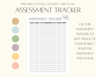 Assessment Planner - Etsy