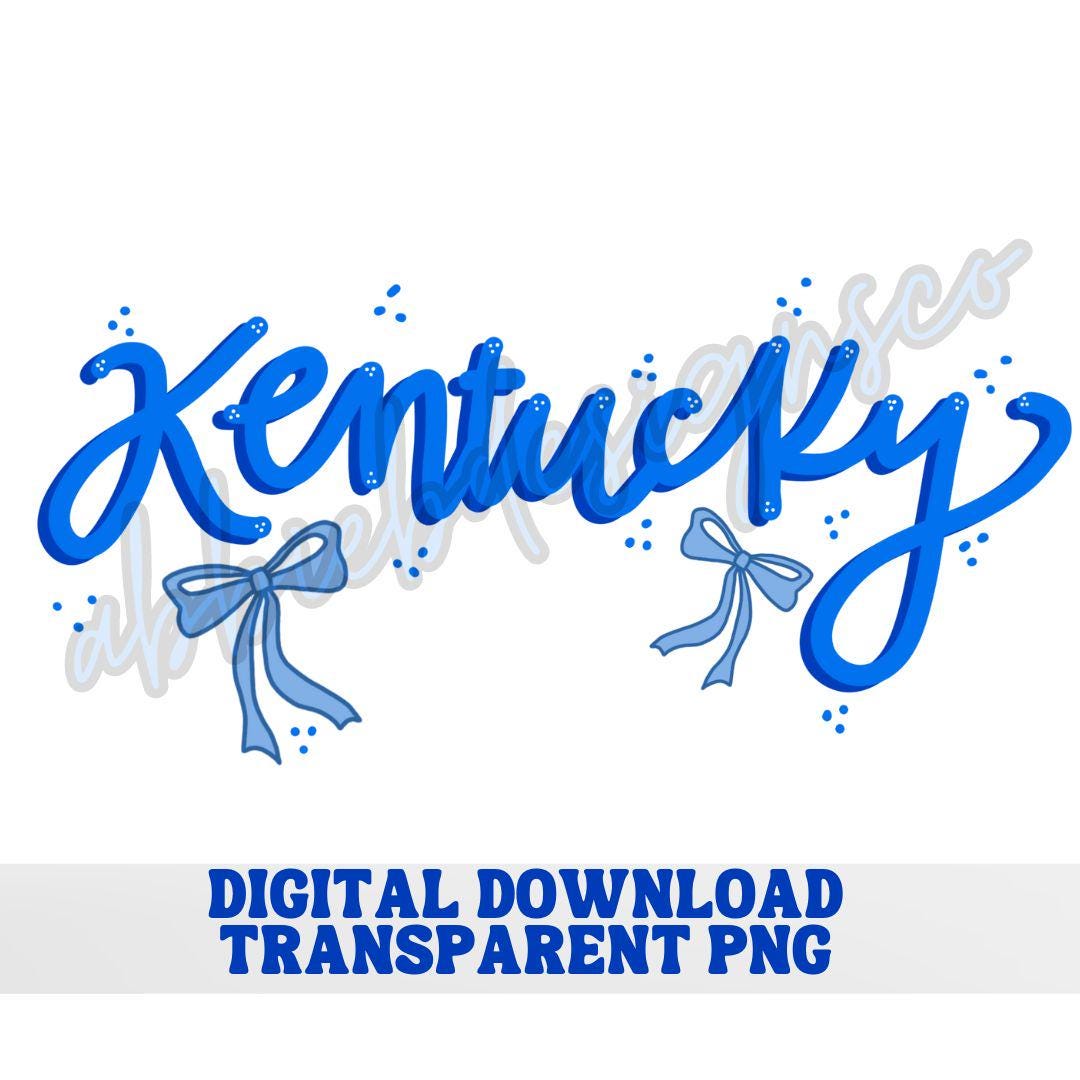 Kentucky Gameday PNG: Hand-lettered Bow Design (digital Download) - Etsy
