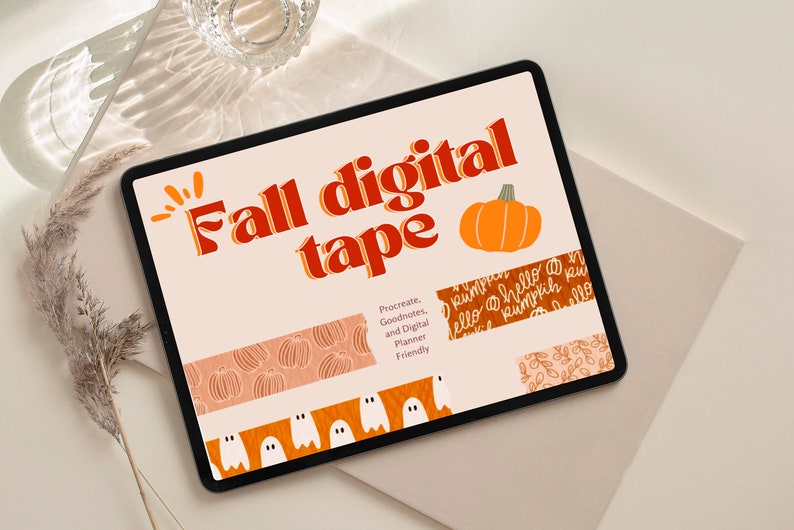 Fall Washi Tape Clipart: Digital Planner Stickers (procreate, Goodnotes ...