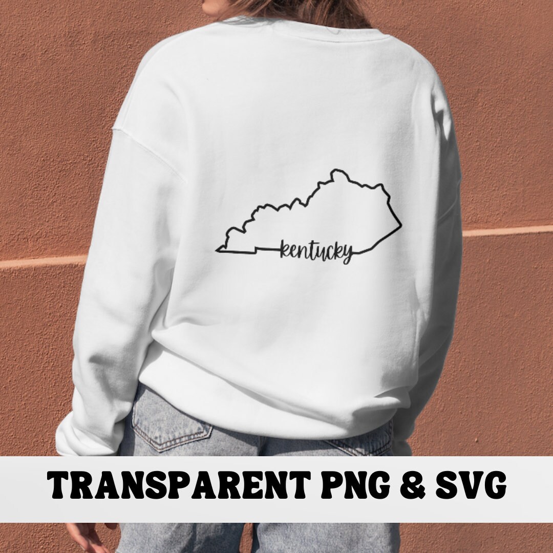 Kentucky State Outline: Transparent SVG & PNG Cut File - Etsy