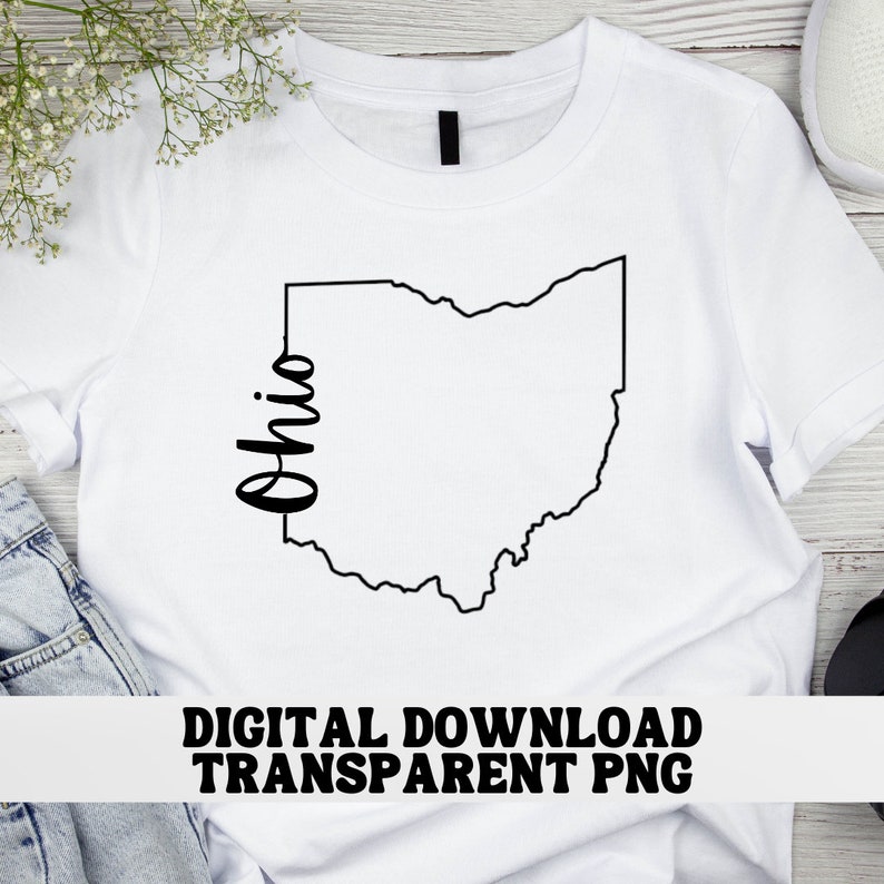 Ohio State Outline Digital Download Transparent Png / Cut File / Cricut ...