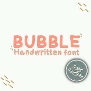 Bubble Handwritten Font // Ios Font, Procreate, Digital Planning ...