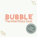 Bubble Handwritten Font // Ios Font Procreate Digital - Etsy