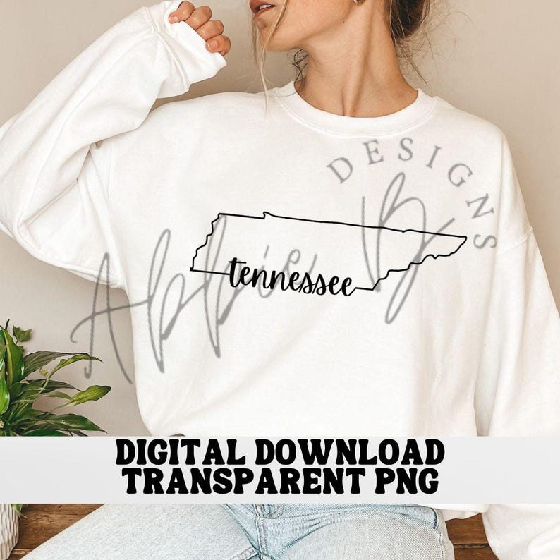 Tennessee State Outline PNG | Transparent Vector Cut File (digital ...