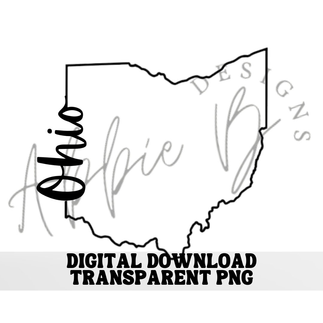 Ohio State Outline: Transparent PNG Cut File (digital Download) - Etsy