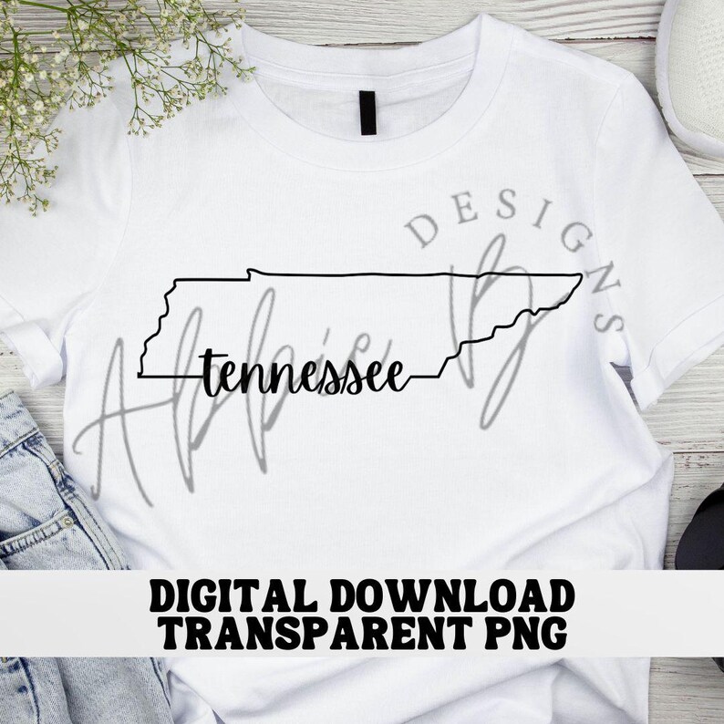 Tennessee State Outline PNG | Transparent Vector Cut File (digital ...