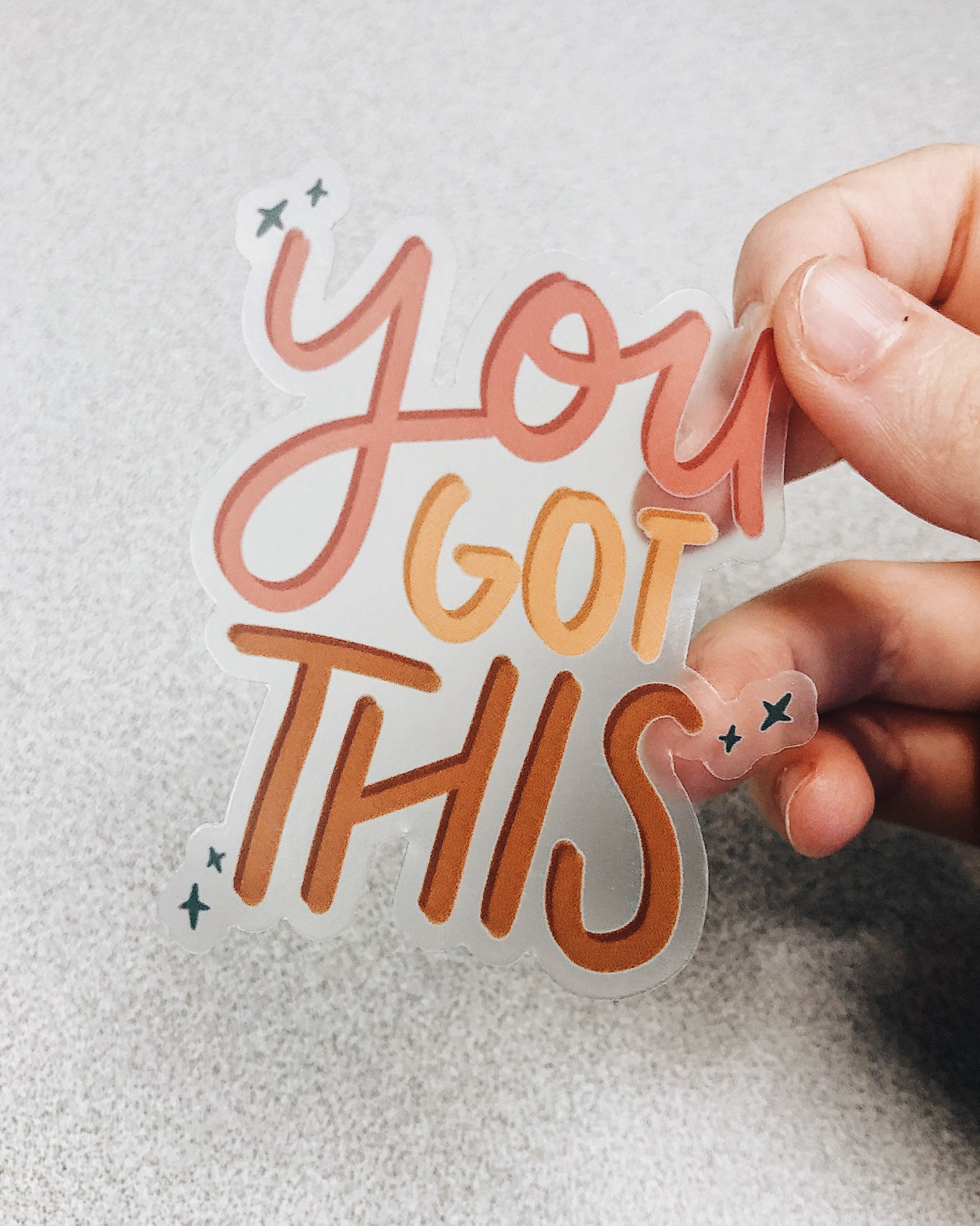 YOU GOT THIS Sticker Clear Waterproof Sticker | Etsy