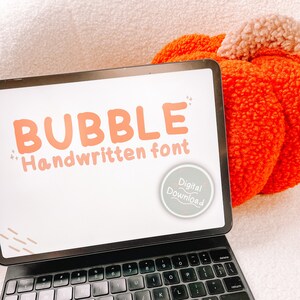 Bubble Handwritten Font // Ios Font, Procreate, Digital Planning ...