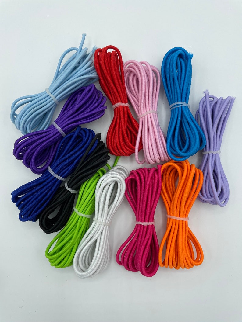 25 Yards 2mm Bundle Round Elastic Stretchy Flexible Thread - Etsy